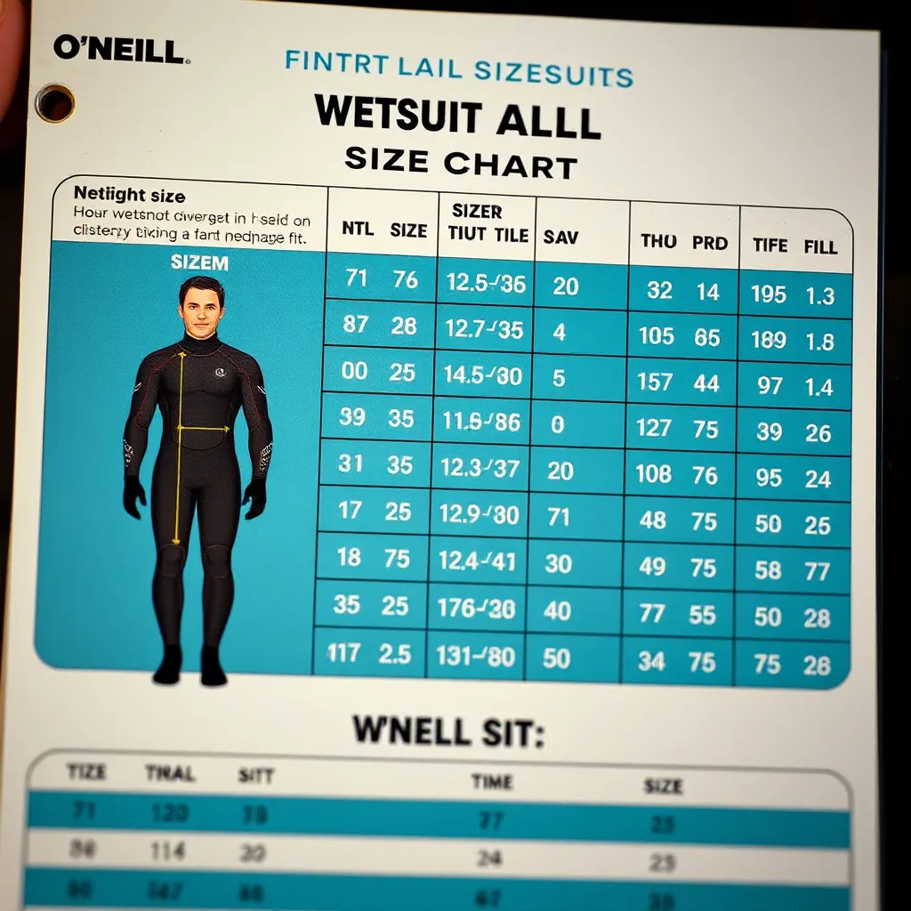 Complete O'Neill Wetsuit Sizing Guide for Optimal Fit